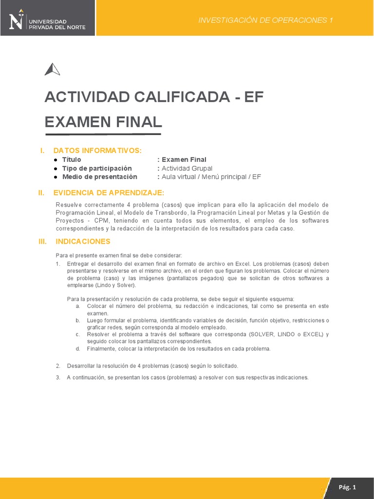 Invope_ Ex_FINAL (1) | PDF | Software | Programación lineal