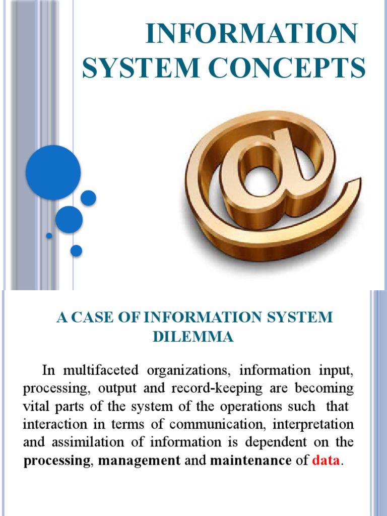 (Chapter 2) INFORMATION SYSTEM CONCEPTS | Download Free PDF ...