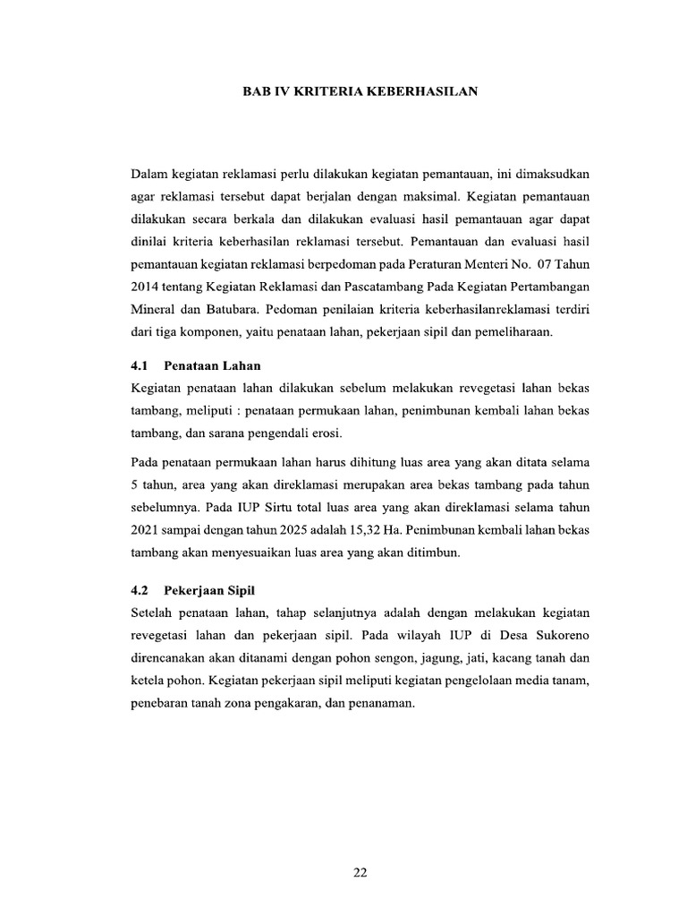 Bab IV Kriteria Keberhasilan Fix | PDF