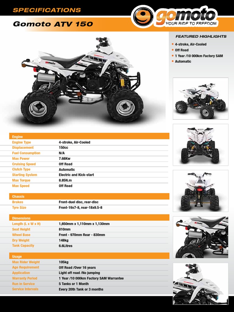 Gomoto Atv 150 | PDF