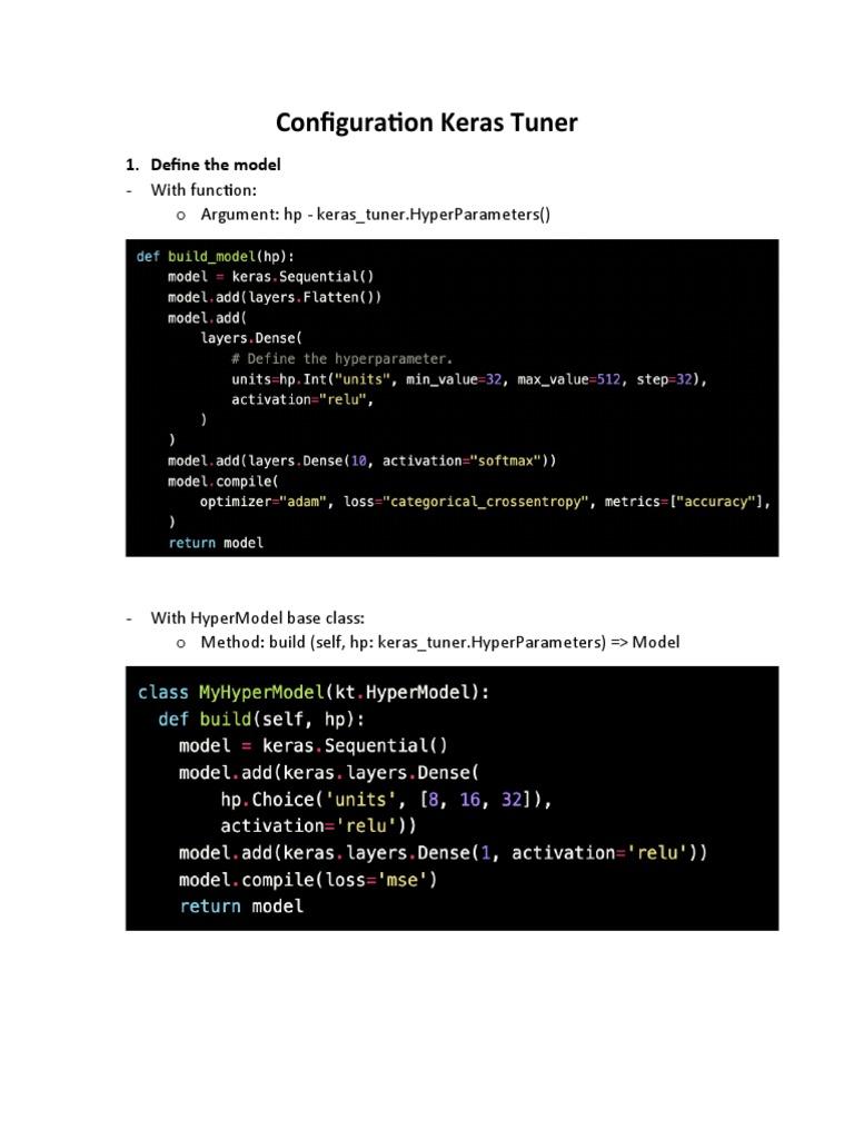 Keras Tuner Configuaration | PDF | Boolean Data Type | Computer Science