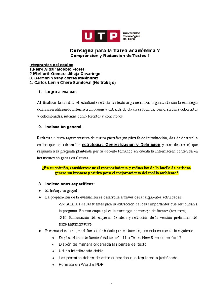 GC - N01I - TA2Consigna - 22C2A (2) - 1 | PDF | Huella de carbono | Entorno natural