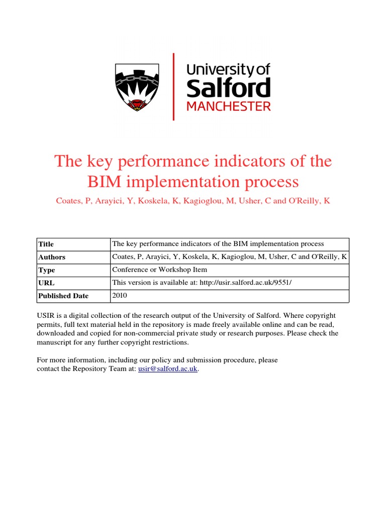 Kpi de Implementación Bim | PDF | Building Information Modeling ...
