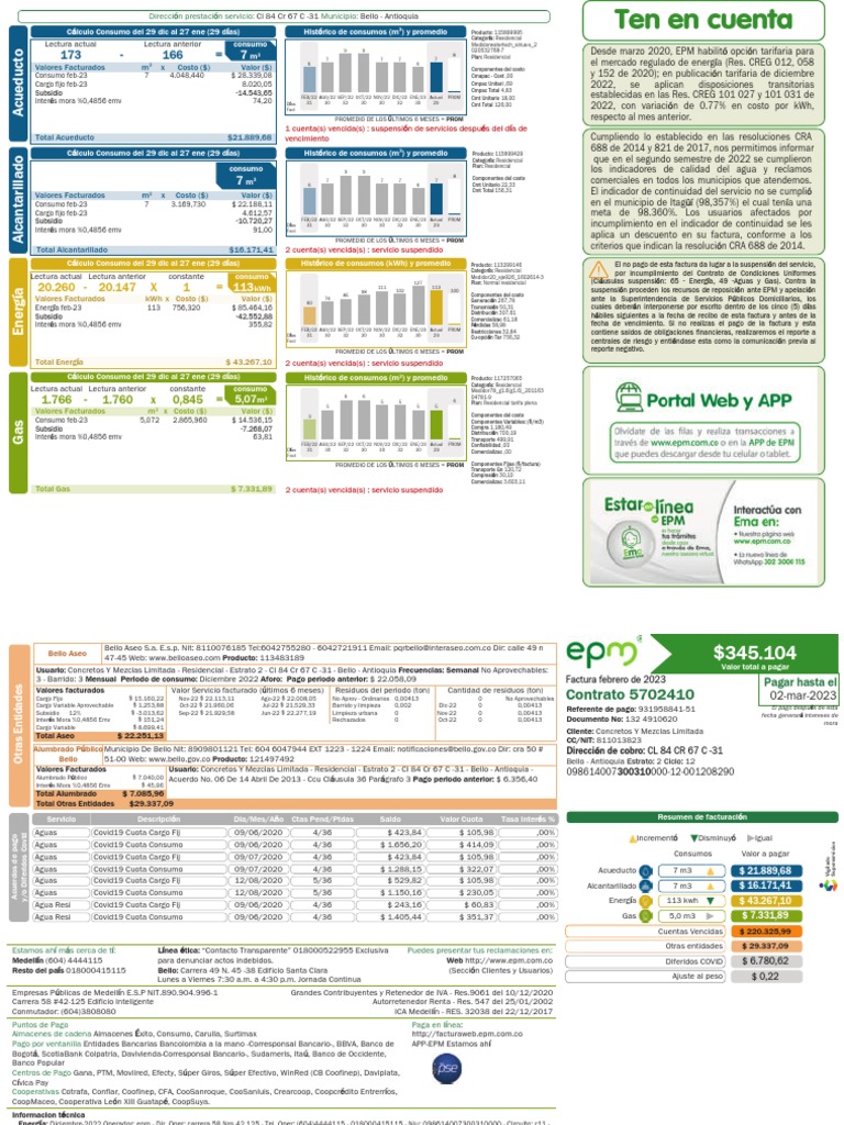 Factura EPM | PDF | Naturaleza