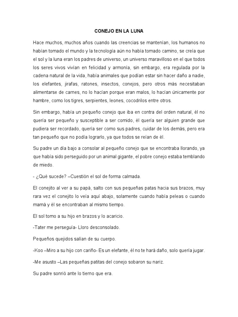 El Conejo Valiente en la Luna | PDF