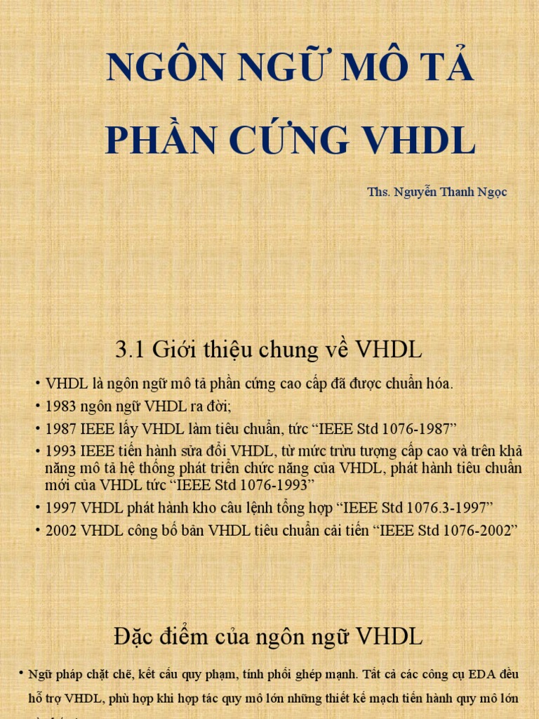 Thiết kế VHDL | PDF