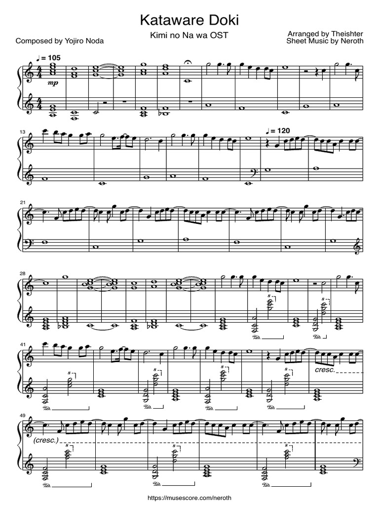 Kataware Doki: Kimi No Na Wa OST | PDF