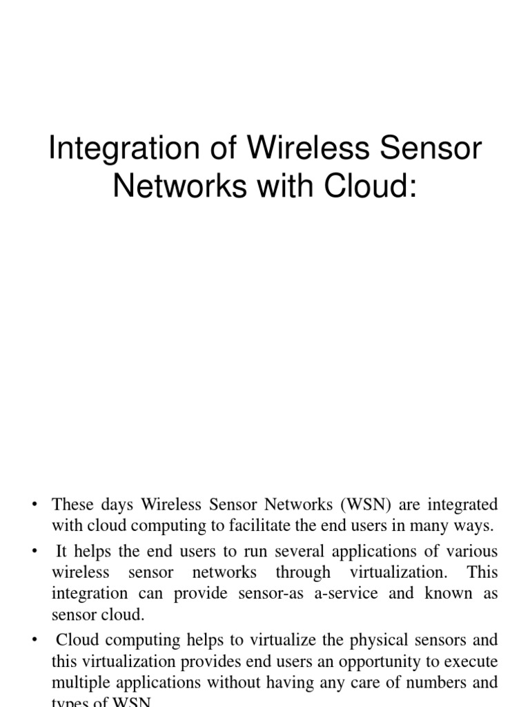 1.integration of Wireless Sensor Networks With Cloud | Download Free PDF | Cloud Computing ...