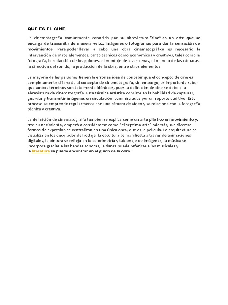 QUE ES EL CINE | PDF