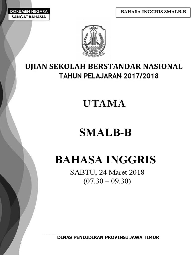 Ujian Bahasa Inggris SMALB-B | PDF