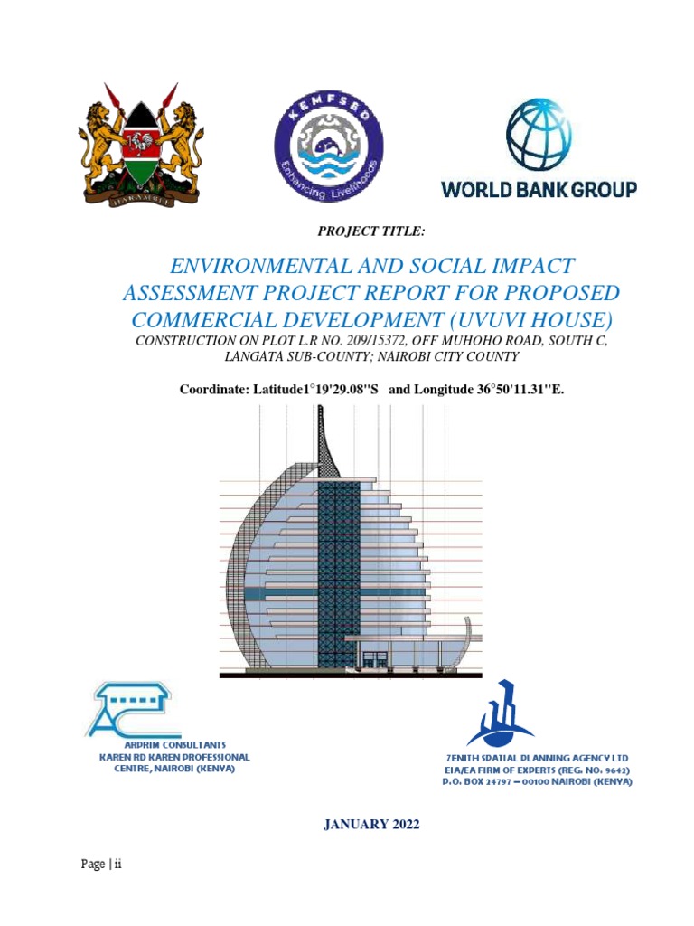 Final ESIA Report Uvuvi House 24th Jan 2022 | PDF | Environmental ...