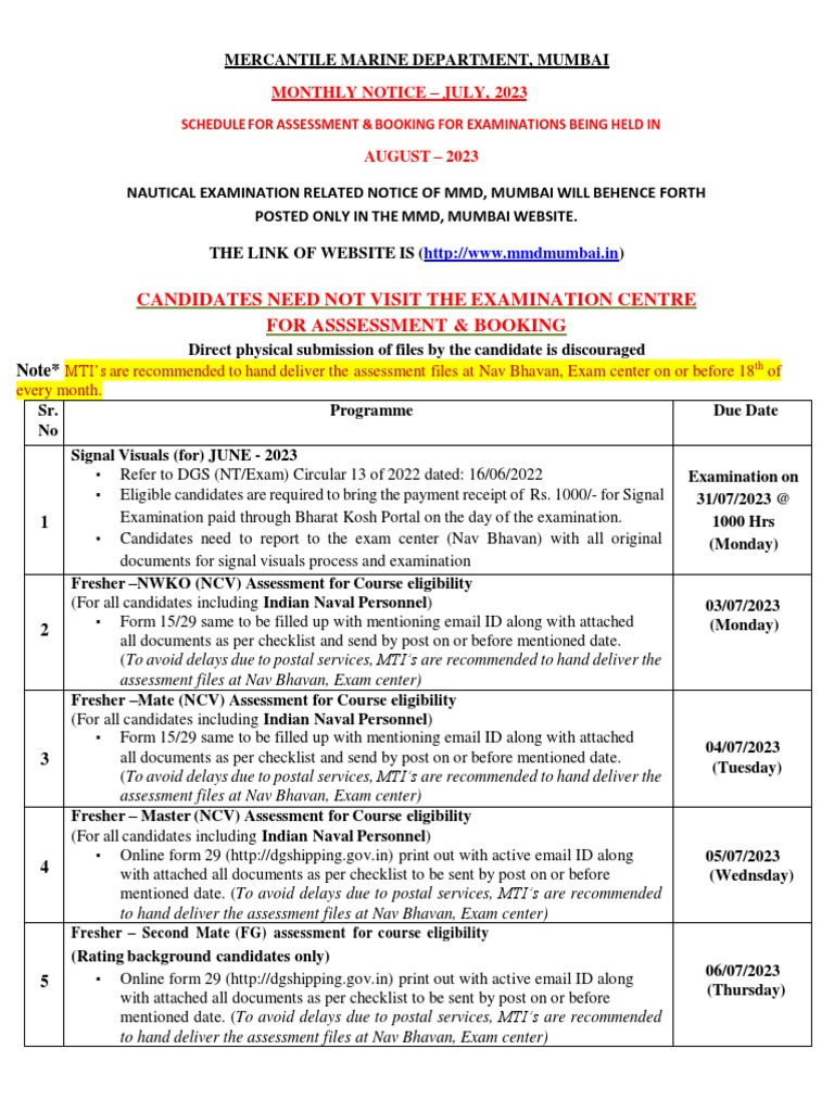 Monthly Notice, July - 2023 | PDF