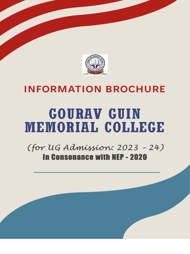GGMC UG Admission 2023-24 Admission Brochure | PDF | University And ...