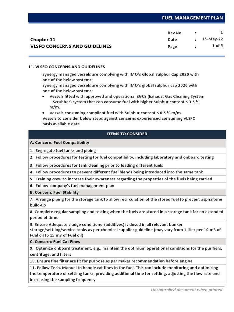 VLSFO Fuel Management Guidelines | PDF | Fuel Oil | Lubricant