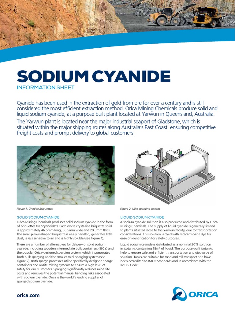 Sodium Cyanide Brochure | PDF | Mining | Cyanide