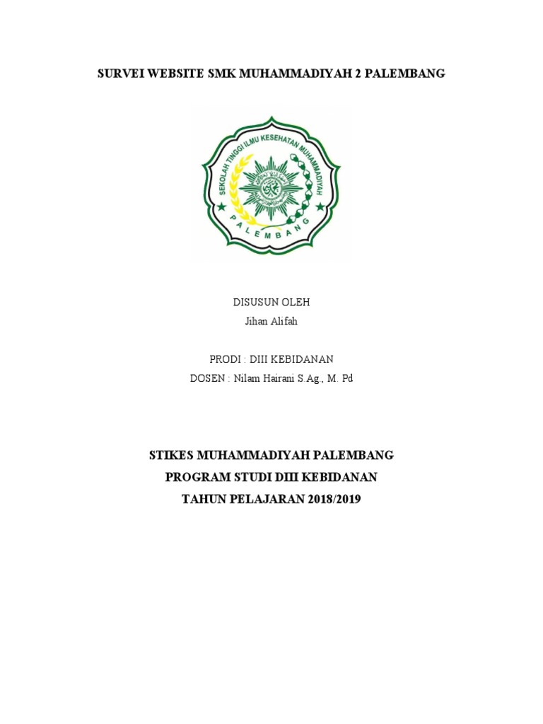 SURVEI WEBSITE SMK MUHAMMADIYAH 2 PALEMBANG | PDF