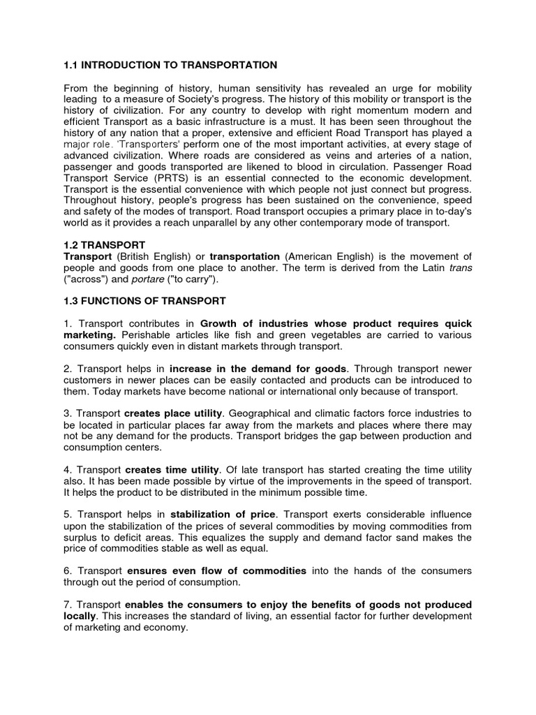 Chapter 1 Introduction To 1 | PDF | Transport | Canal