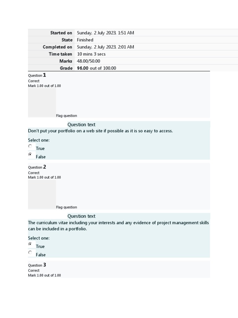 Work Immersion Week 20 Exam | PDF