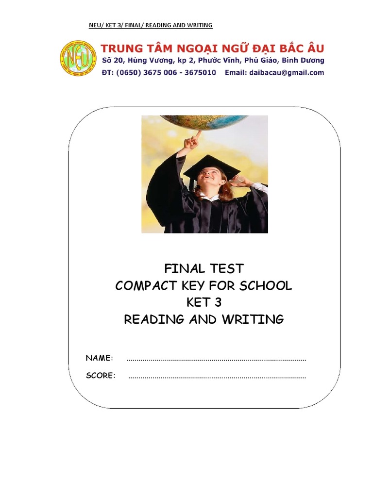 KET Reading and Writing Test Guide | PDF
