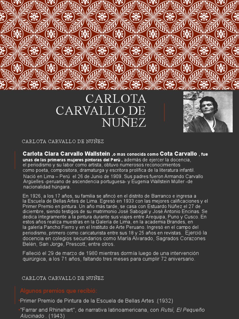 Biografía de Carlota Carvallo de Núñez | PDF | Perú