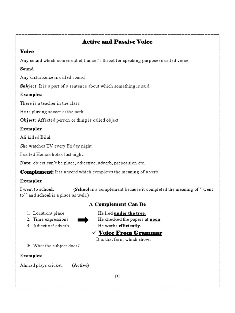 Open Passive and Active Voice | PDF | Verb | Perfect (Grammar)