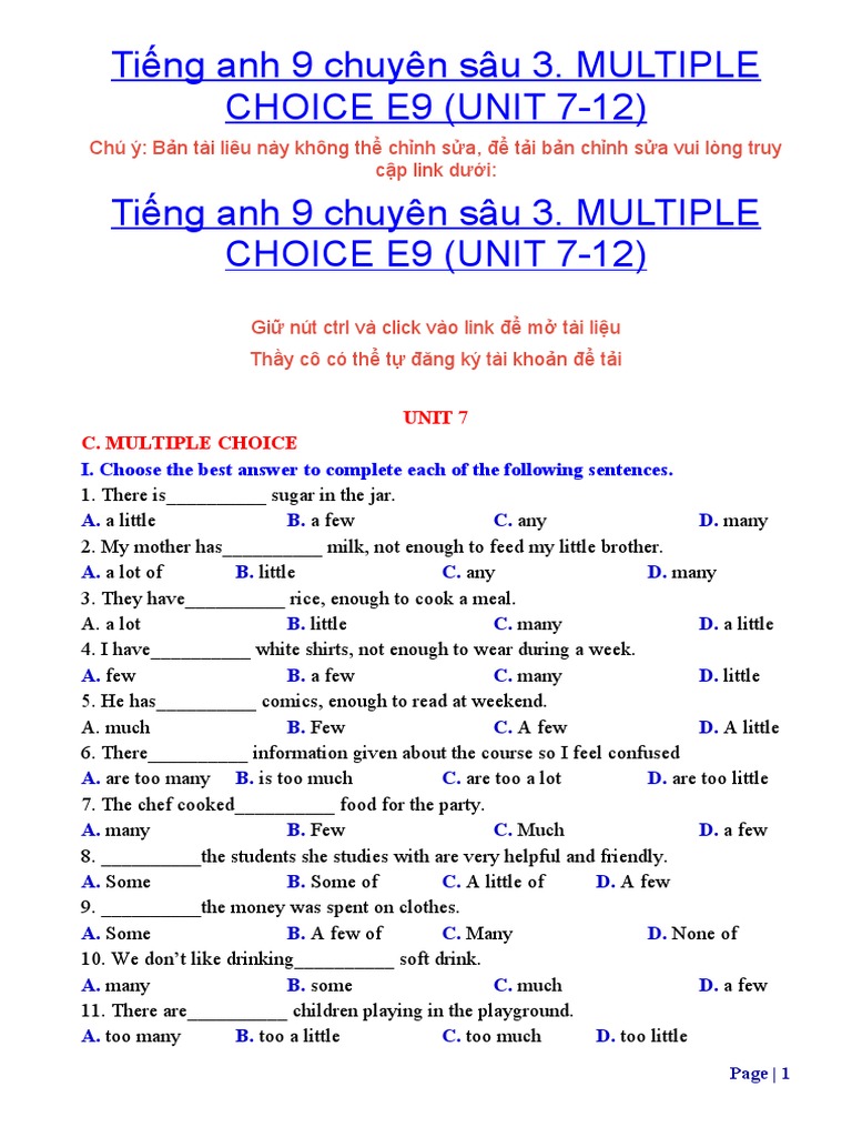 Multiple Choice E9 (Unit 7-12) | PDF | Astronauts | International Space Station