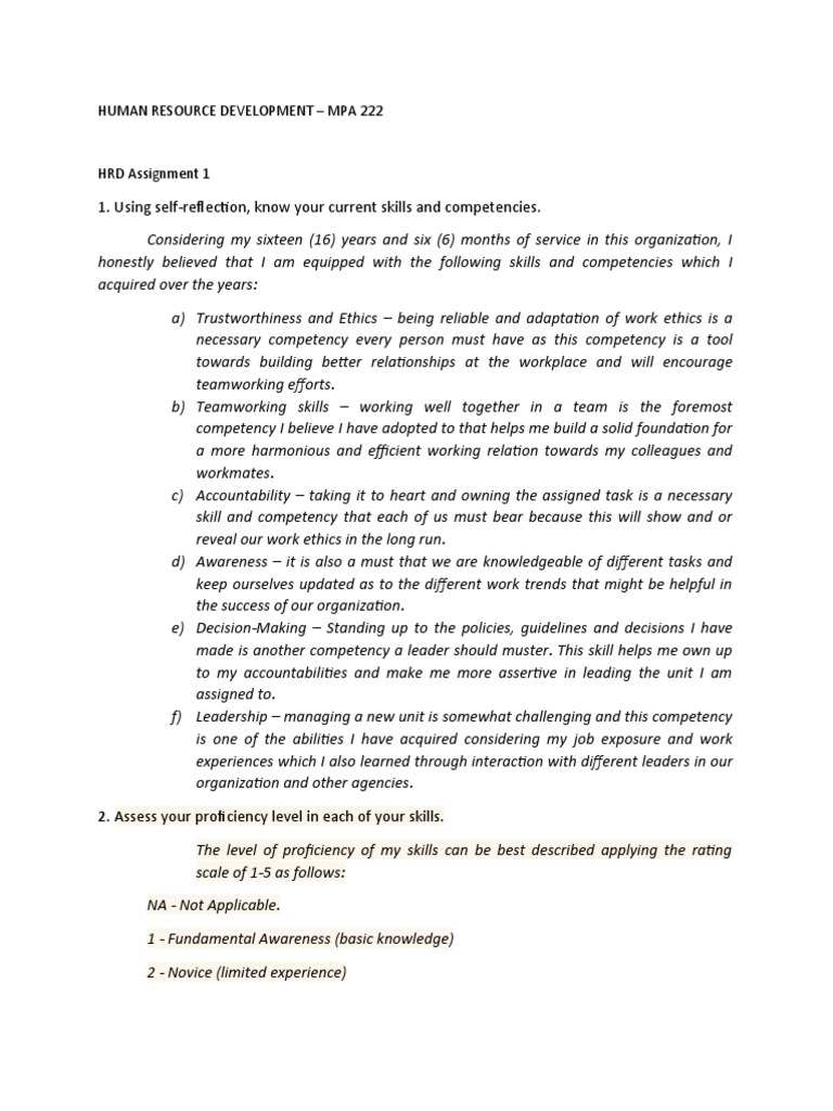 HRD Assignment 1 | PDF | Expert | Leadership