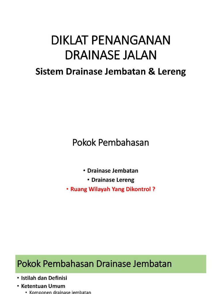Diklat Penanganan Drainase Jalan - PPT Download | PDF