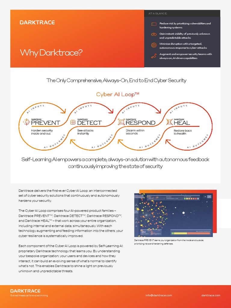 Why Darktrace | PDF | Artificial Intelligence | Intelligence (AI) & Semantics
