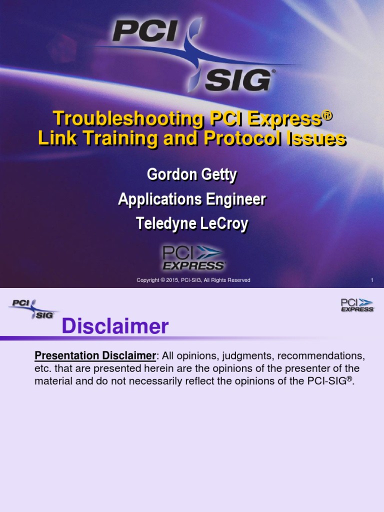 02 01 Troubleshooting PCI Express Link Training and Protocol Issues ...