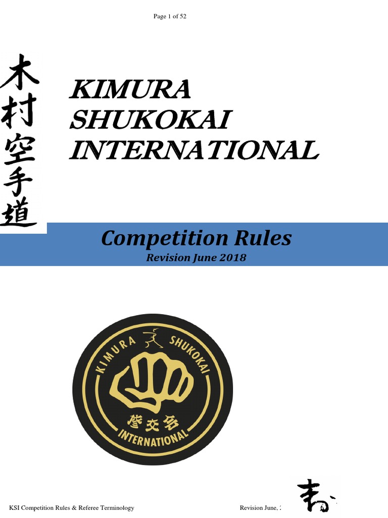 KSI Rules - Final Revision in Effect For WT 2018 | PDF | Referee | Sports