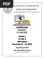 Mathematics Quiz Bee Grade 1 | PDF | Mathematics