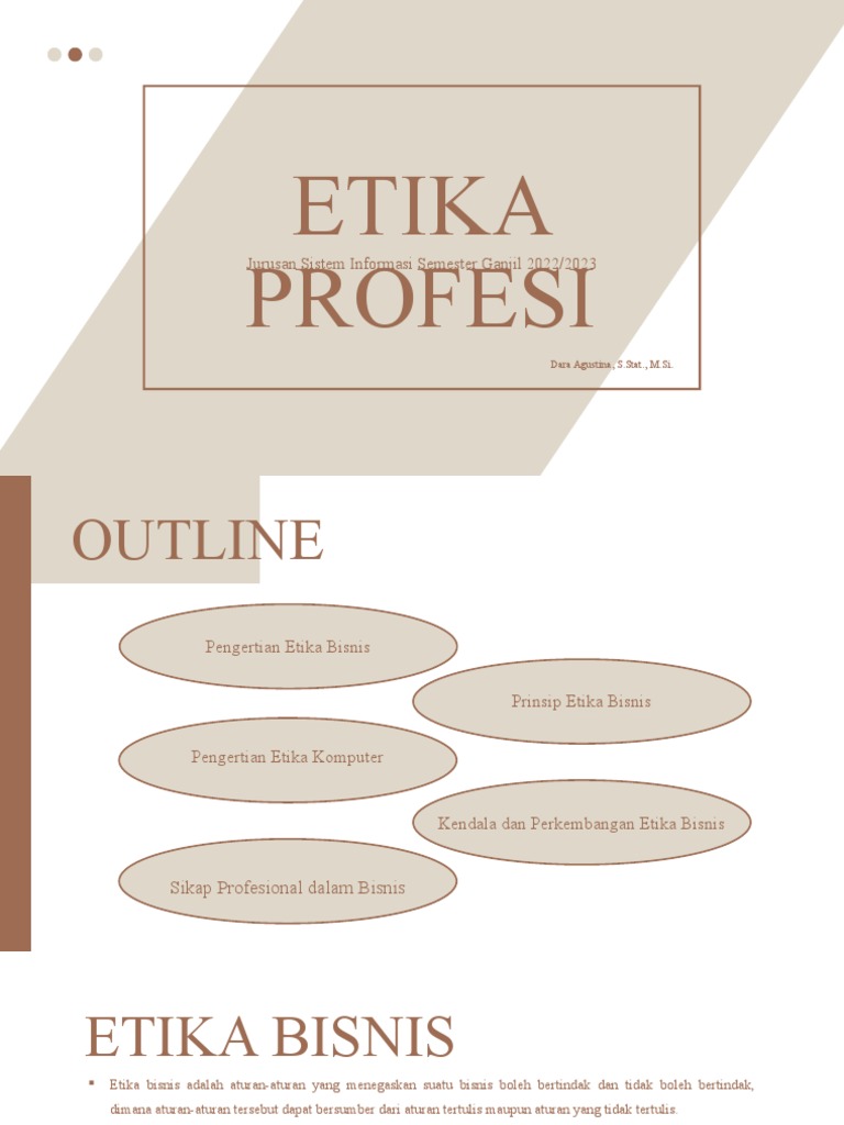 Etika Bisnis dan Profesionalisme | PDF