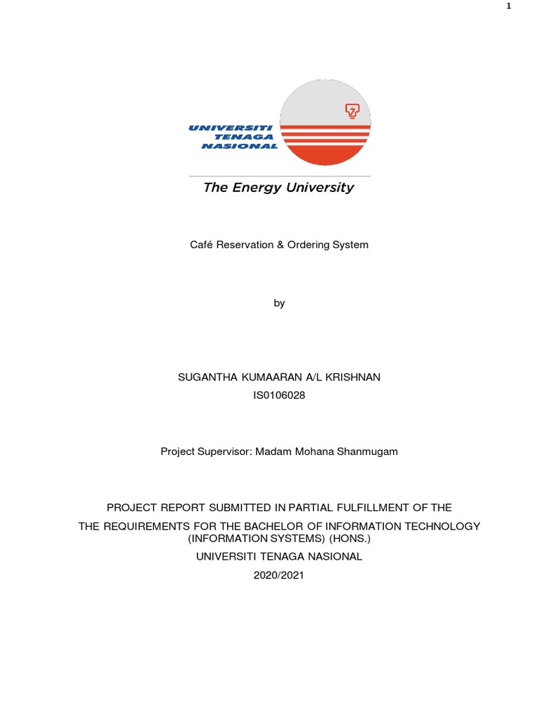 Cafe Reservation And Ordering System Pdf Software Development