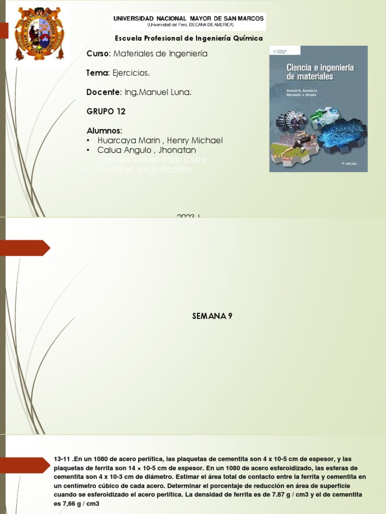 GRUPO 12-Sem 9 y 10 | PDF | Acero | Aleación