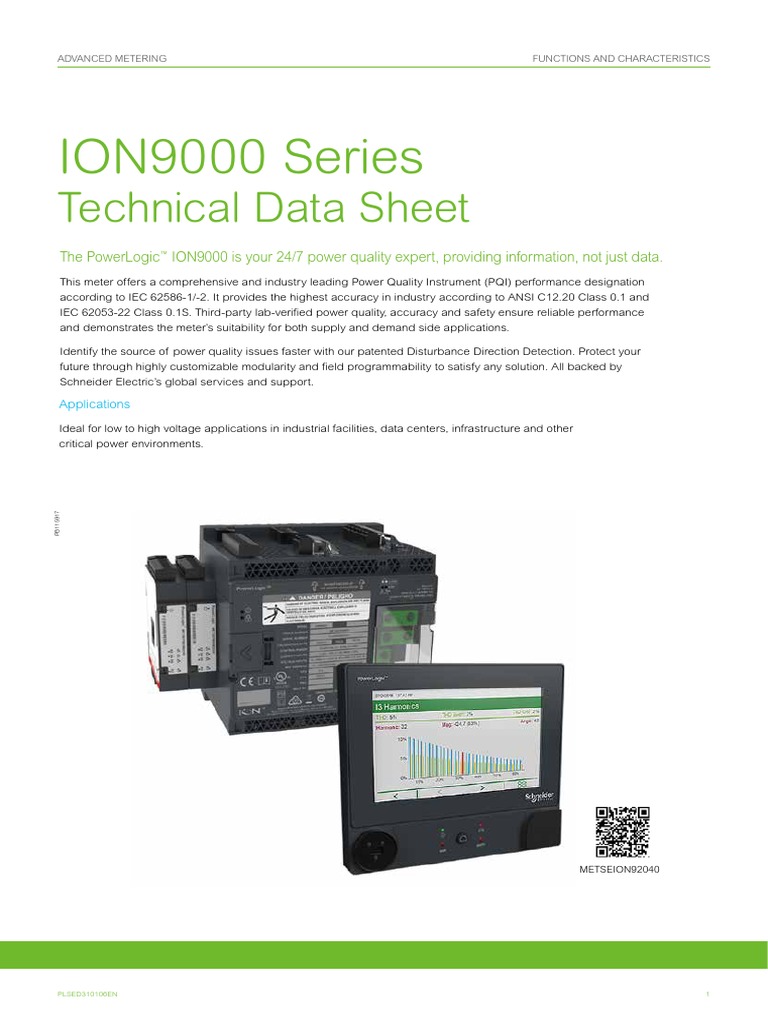 1.ION9000 Technical Datasheet - Class 0.1S - 1024 Samples Per Cycle ...
