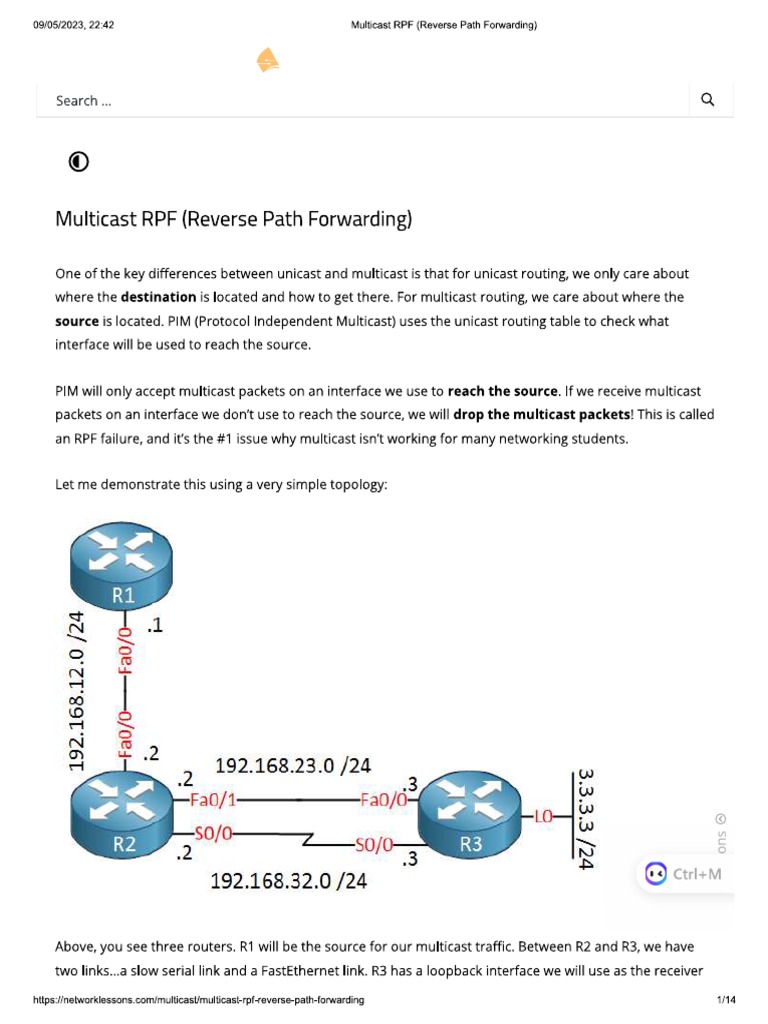 Lec-6 Multicast RPF (Reverse Path Forwarding) | PDF Lec-6 Multicast RPF (Reverse Path Forwarding) | PDF