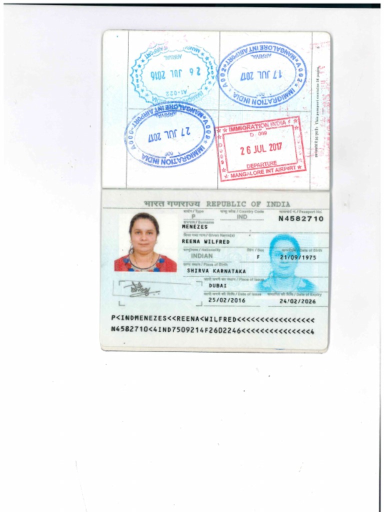 Passport Copy With Visa 2020 - 2023 Reena | PDF