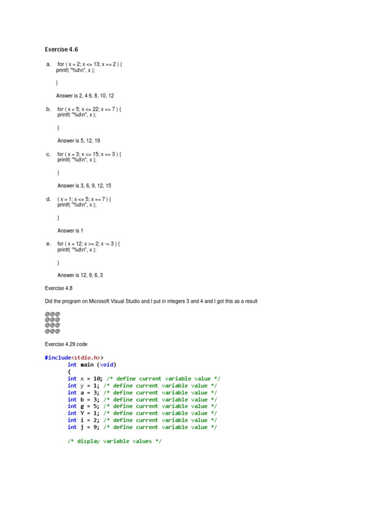 Exercise 4.6docx | PDF | Computers