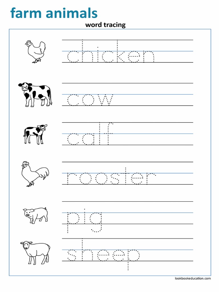 worksheet_write_farm_animals | PDF