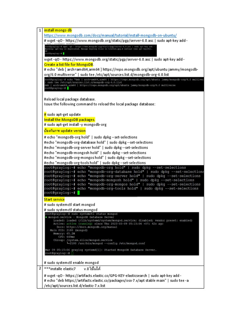 Graylog-Ubuntu Server 22-04 | Download Free PDF | Sudo | Mongo Db