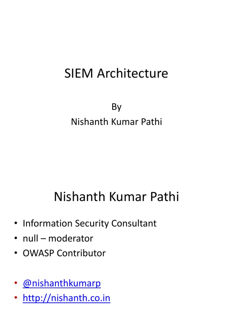 Dokumen Tips Siem Architecture Pdf