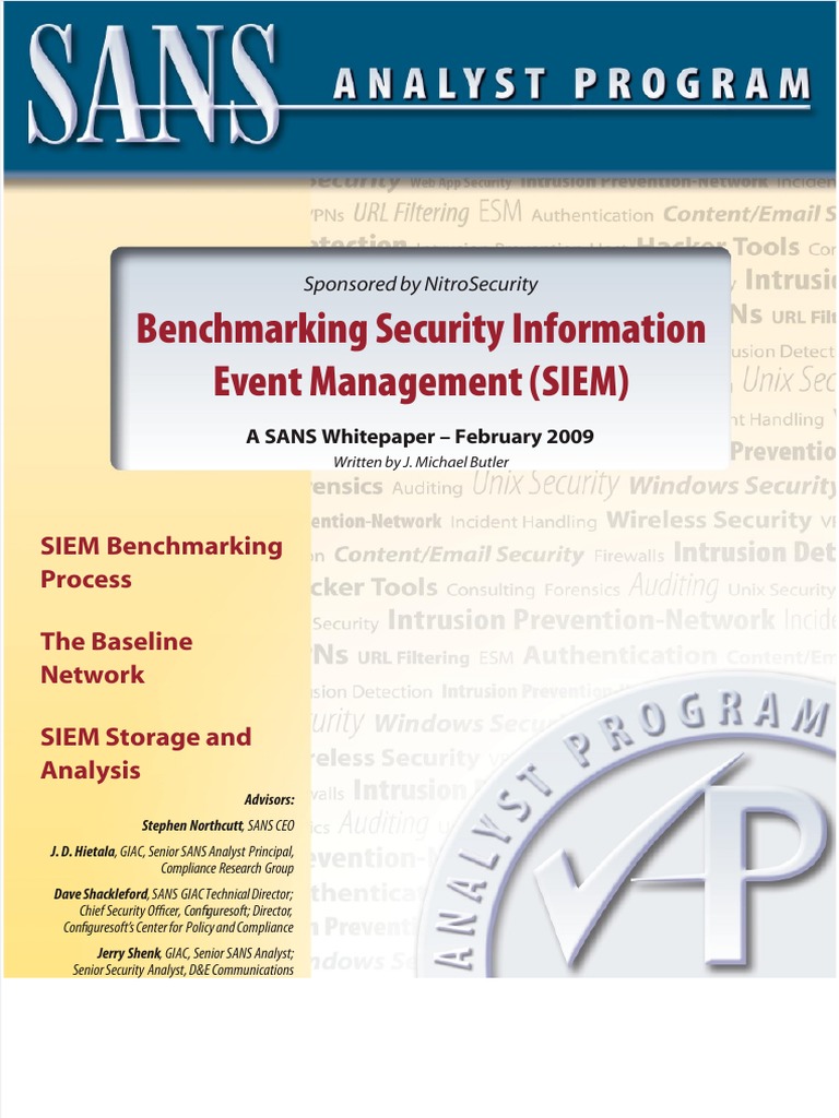 Dokumen - Tips Benchmarking-Siem | PDF | Computer Network | Benchmarking