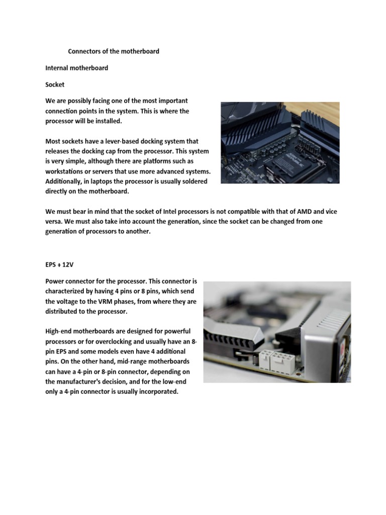 Connectors of the Motherboard | PDF | Information And Communications ...