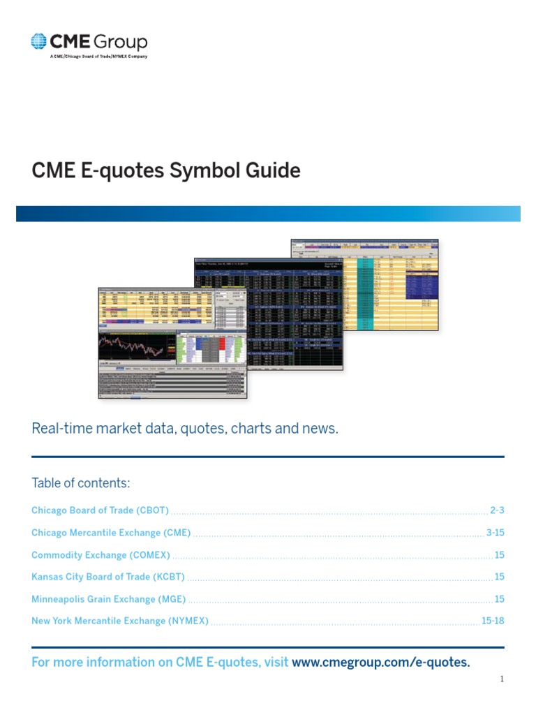 CME-groupSymbol Guide | PDF | Goldman Sachs | New York Mercantile Exchange