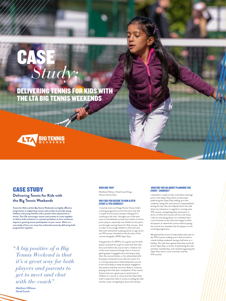 Tennis for Kids Success Case Study | PDF | Mass Media | Communication