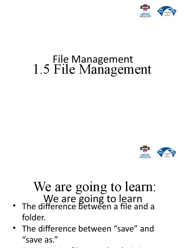 1.5 File Management Presentation | PDF | Computer File | Icon (Computing)