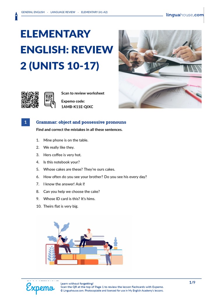 Elementary English Review 2 Units 10 17 British English Student | PDF | English Language | Languages