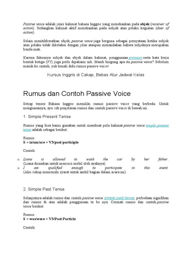 Passive voice | PDF