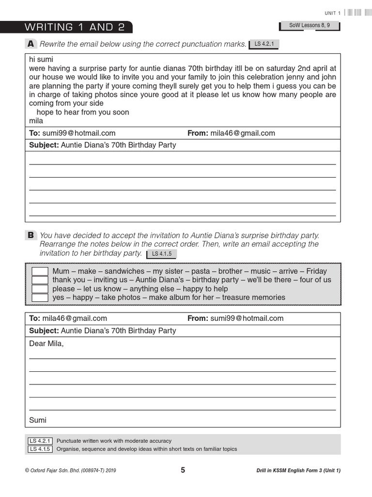 English Form 3 Units 1-5 | PDF